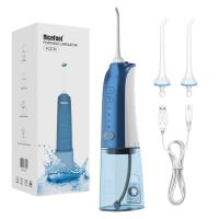 China 270ml 3 Modes IPX7 Dental Water Flosser USB Rechargeable Bluetooth Pick 2 Jet Tip for sale
