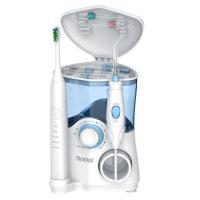 China Countertop Water Flosser 600ml with Sonic Toothbrush 20-120 PSI OEM White for sale