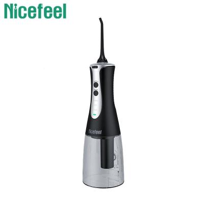 China Nicefeel Cordless Water Flosser 300ml ABS 1400mAh Oral Irrigator 4 Modes for sale