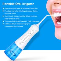 China Cordless Water Flosser Portable Teeth Cleaner 300ML IPX7 Waterproof 3 Modes for sale