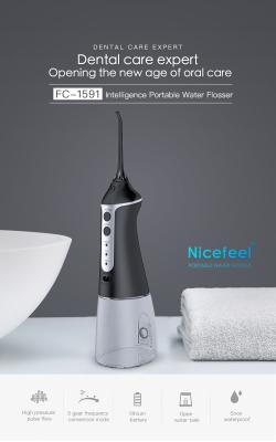 China DC5V Nicefeel Cordless Water Flosser 30-100psi High Pressure Pulse Flow for sale