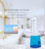 China 1400mAh IPX7 Waterproof Shower Oral Irrigator 200ml Water Tank Portable Water Flosser for sale