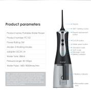 China Nicefeel Handheld Water Flosser 300ml Oral Irrigator 1400mAh Battery for sale