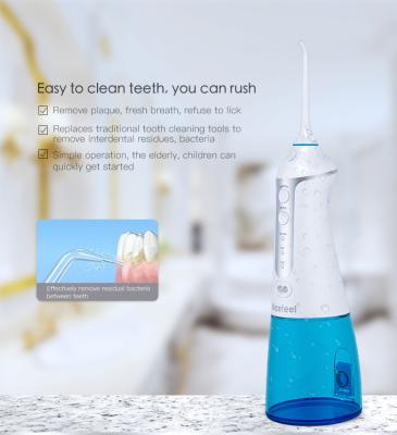China IPX7 Grade Nicefeel Cordless Water Flosser Portable Standard 3 Working Modes for sale