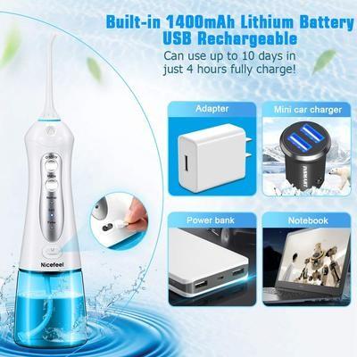 China 0.8mm Water Column Handheld Water Flosser IPX7 Shower Oral Irrigator 1400mAh for sale