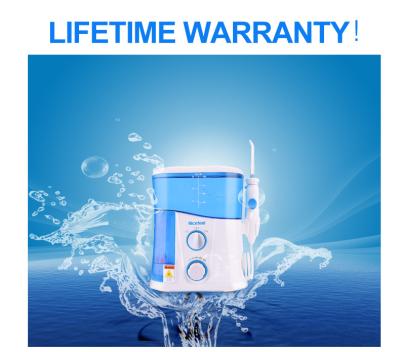 China IPX4 Water Flosser with UV Sterilizer 1000ml Tank 30-120psi Pressure Teeth Cleaner for sale