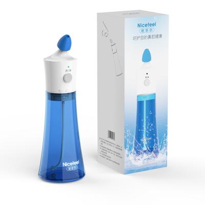 China Portable Nasal Irrigator 300ml Water Tank 2 Nozzles IPX7 Waterproof Pulse Flow for sale