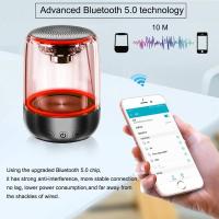 China Wireless Bluetooth Speaker 20W LED Candle Light Portable TWS Stereo 1000mAh for sale