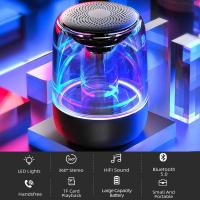 China Wireless Bluetooth Speaker 20W LED Candle Light Portable TWS Stereo 1000mAh for sale