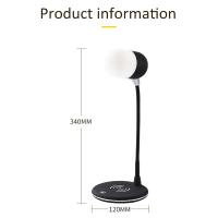 China 3 in 1 LED Desk Lamp with Bluetooth Speaker and 5W Wireless Charger Touch Control 360° Flexible Gooseneck for sale