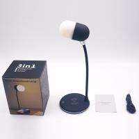 China 3 in 1 LED Desk Lamp with Bluetooth Speaker and 5W Wireless Charger Touch Control 360° Flexible Gooseneck for sale