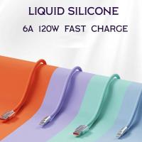 China Fast Type USB C Data Cable 120W 6A Liquid Silicone Super Charge for sale