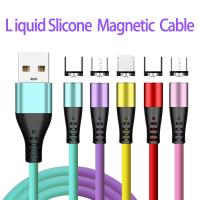 China Magnetic Fast Charging Cord USB Cable For Phone Liquid Silicone for sale