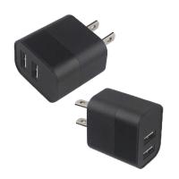 China Dual USB Fast Charger 5V 2.1A Travel Power Adapter ABS PC Aluminum for Mobile Phone Tablet for sale