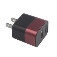 China ABS PC Aluminum Dual USB Charger 5V 2.1A Fast Travel Power Adapter for sale