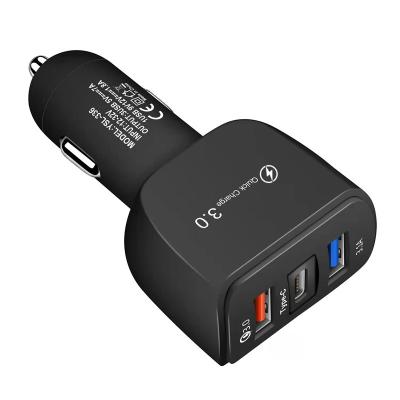 China 3 Port USB Car Charger QC 3.0 35W Fast Charging 5V 7A 12V 1.8A for Mobile Phone for sale