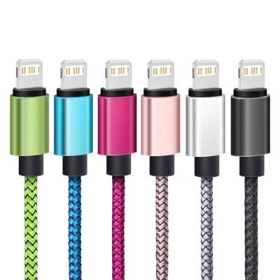 China Nylon Braided USB C to Lightning Cable 1m 2m 3m Fast Charging 2.4A Data Sync for sale