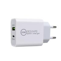 China 5V 4A QC3.0 Dual USB Plug Adapter PD 20W Quick Charge Plug for sale