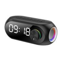 China 60Hz 10Hours Play Time Wireless Portable Speaker With Clock Led Mirror Plate for sale