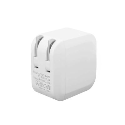 China Foldable 24W Double USB Power Adapter 5V 4.8A Travel AC Adapter for sale