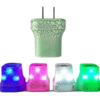 China Ice Cracked Fast USB Charger 5V 2.1A Dual USB Travel Adapter with LED Light for sale