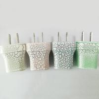 China Ice Cracked Fast USB Charger 5V 2.1A Dual USB Travel Adapter with LED Light for sale
