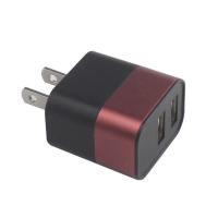 China Dual USB Fast Charger 5V 2.1A Travel Power Adapter ABS PC Aluminum for sale