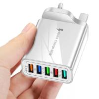 China 48W 5 Port USB Fast Travel Charger Adapter 5V 10A Universal Plug for sale