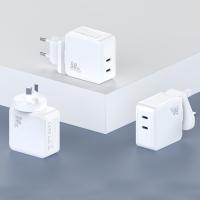 China White Black Foldable GaN USB Charger QC3.0 PD Charger Wall Using for sale