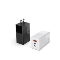 China 65W 3 Port GaN USB C Fast Charger PD QC4.0 Wall Adapter for iPhone Laptop for sale