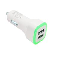 China OEM Macaron 5V 2.1A USB Car Charger Fast Charging WIth LED Light for sale