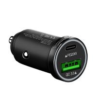 China Zinc Alloy USB Car Charger PD QC3.0 20W Fast Charging for iPhone iPad Samsung for sale