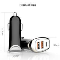 China Huawei 33W USB Car Charger PD QC3.0 Dual USB Type-C Fast Charging 12-24V for sale