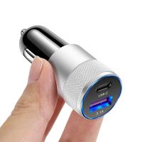 China 15W USB C Car Charger 5V 3.1A Fast Charging Dual Port for iPhone iPad Samsung for sale
