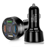 China 35W QC 3.0 USB Car Charger 4 Port with 6 Fold Protection 12-24V for sale