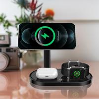 China 15W Magsafe Fast Wireless Charger 3 in 1 Multi Function Charging Station for iPhone Apple Watch Airpods for sale
