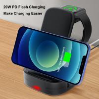 China 20W 3 In 1 Quick Wireless Charger CE UL RoHS FCC QI Certification for sale