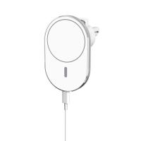China OEM ODM 15W Magnetic Car Mount Wireless Charger 8mm Charging Distance Qi Fast Charging for sale