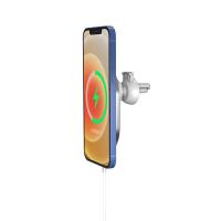 China OEM ODM 15W Magnetic Car Mount Wireless Charger 8mm Charging Distance Qi Fast Charging for sale