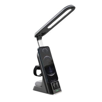 China 15W 7 In 1 Quick Wireless Charger WithLED Desk Lamp Touch Control for sale