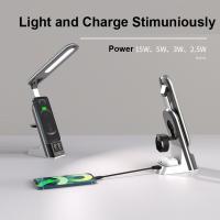 China 15W 7 In 1 Quick Wireless Charger WithLED Desk Lamp Touch Control for sale
