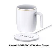 China Qi Wireless Thermostatic Smart Cup Warmer Pad 15W 280ml Ceramic Mug with Type-C for sale
