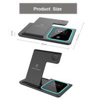China Foldable Airpod Quick Wireless Charger 15W 3 In 1 Charging Stand for sale