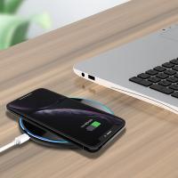 China 15W Qi Wireless Charger Pad Aluminum Alloy Acrylic Fast Charging 5mm Distance for sale