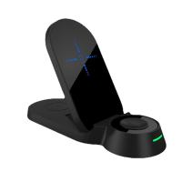 China 15W 3 in 1 Qi Wireless Charging Station Magnetic Fast Charger for iPhone Apple Watch Airpods for sale