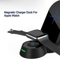 China 15W 3 in 1 Qi Wireless Charging Station Magnetic Fast Charger for iPhone Apple Watch Airpods for sale