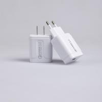 China EU US Plug QC3.0 18W Dual USB Charger Kit with Lightning Type C Micro Data Cable 1M for sale