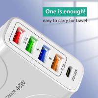 China Outpower 48W USB Charger Kit with 18W PD Port and 4 USB QC 3.0 Smart Charger for sale