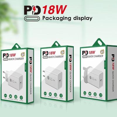 China EU US Plug QC3.0 Quick Charger 18W With PE Material Data Cable for sale