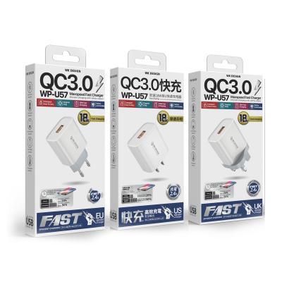 China 18W QC3.0 USB Travel Charger Kit 5V 2.4A Quick Charger with Cable for sale